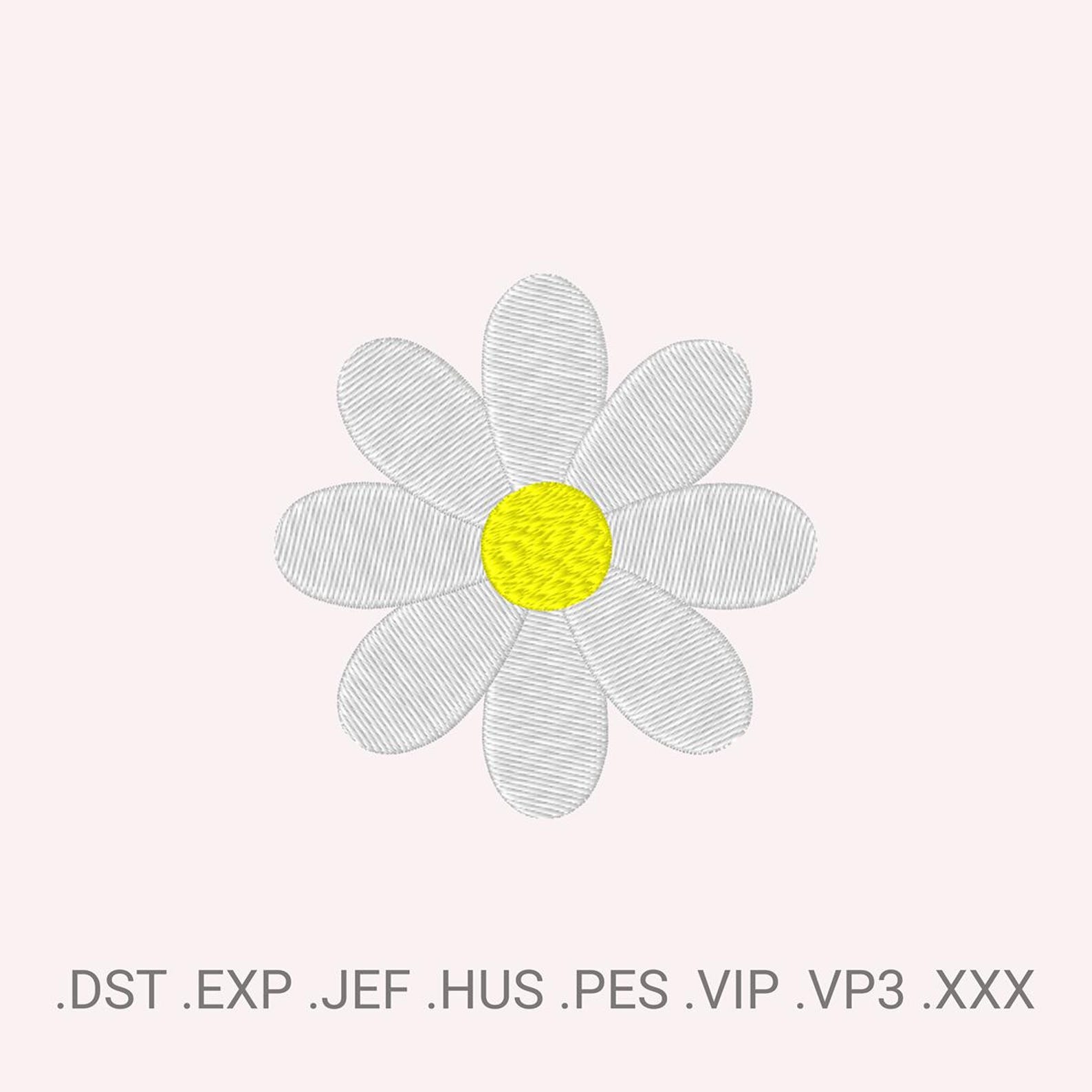 Mini Daisy Machine Embroidery Design: Instant Download, 6 Sizes (DST ...