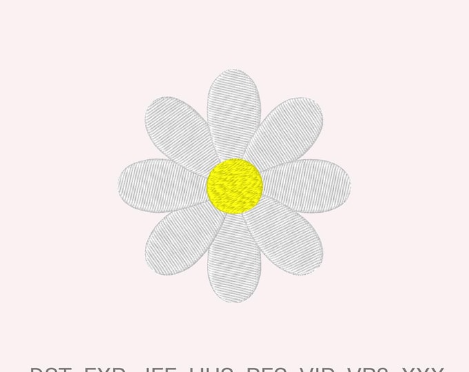 Mini Daisy Machine Embroidery Design: Instant Download, 6 Sizes (DST ...