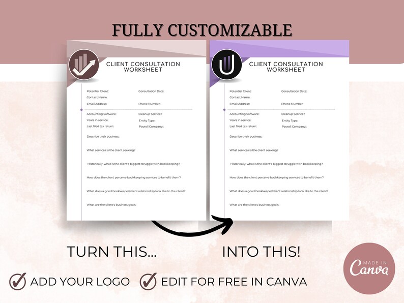 Editable Consultation Worksheet Bookkeeping Firm; Client Acceptance ...
