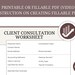 Editable Consultation Worksheet Bookkeeping Firm Client Acceptance Form ...