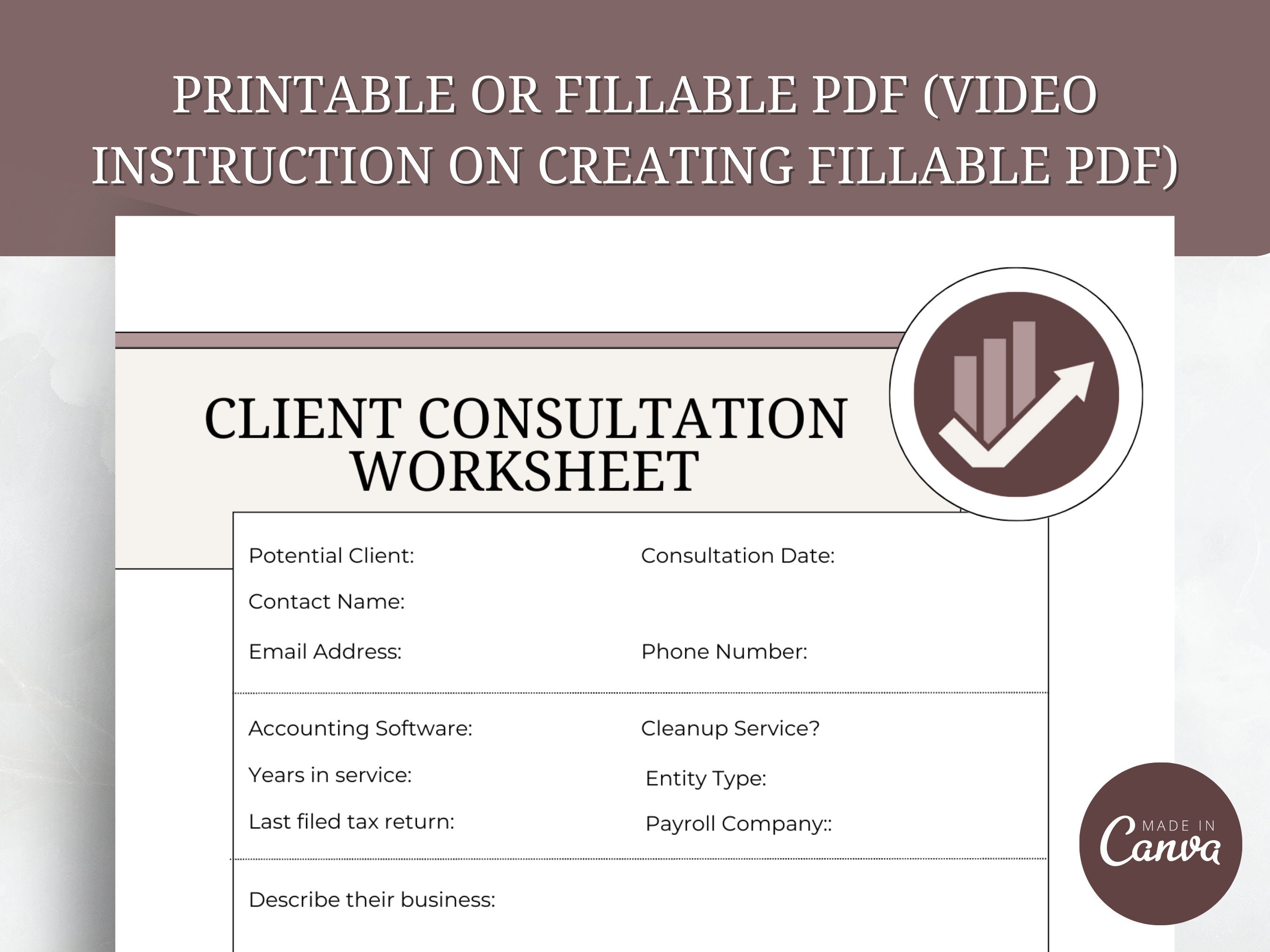 Editable Consultation Worksheet Bookkeeping Firm; Client Acceptance ...