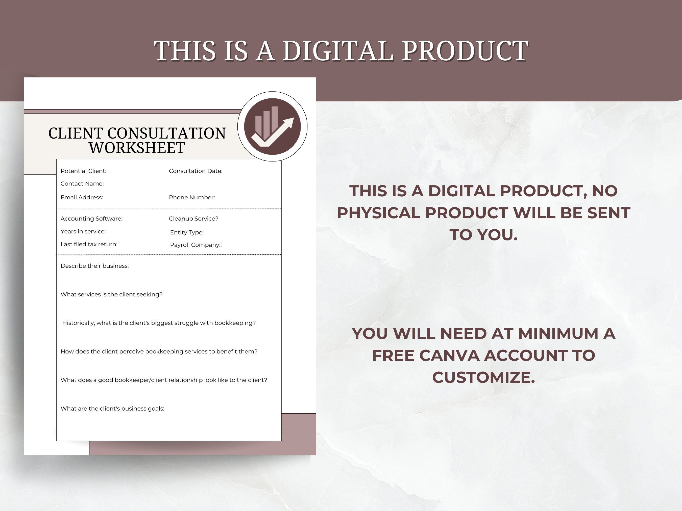 Editable Consultation Worksheet Bookkeeping Firm; Client Acceptance ...