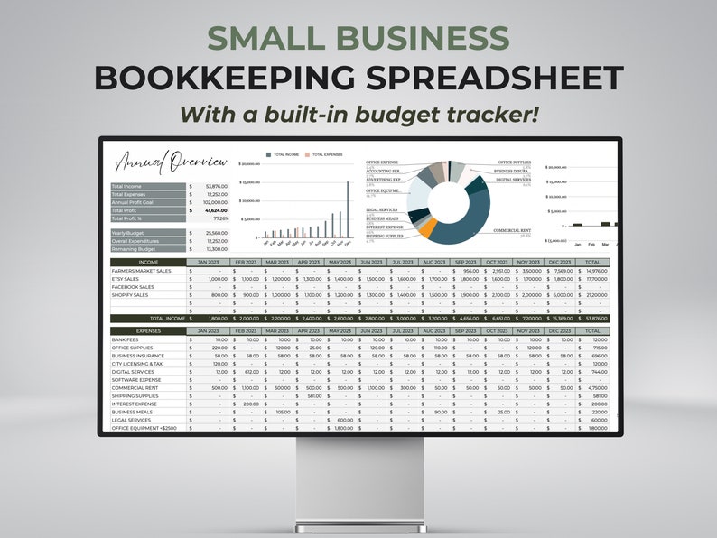 Bookkeeping Spreadsheet for Small Businesses | Bookkeeping Spreadsheet ...