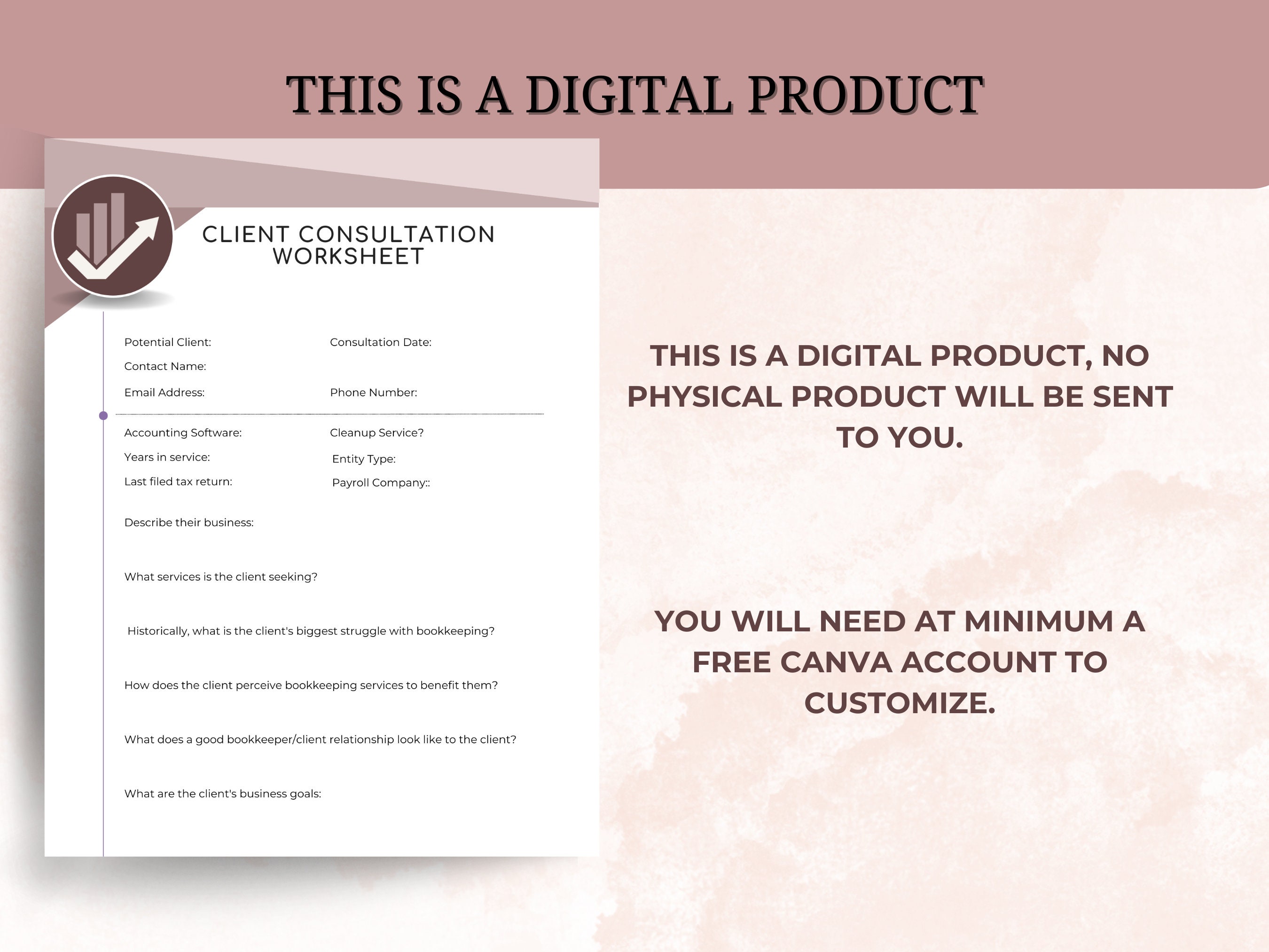 Editable Consultation Worksheet Bookkeeping Firm Client Acceptance Form ...