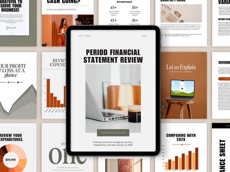 Financial Review Package Template | Made for Bookkeepers and ...