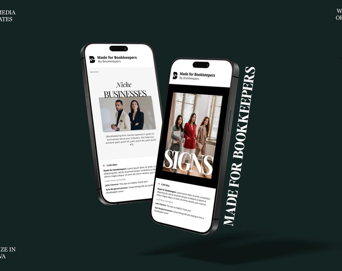 Bookkeeper Instagram Carousel Templates | Social Media Templates for ...