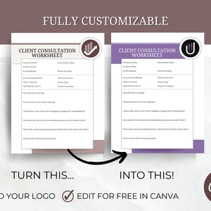 Editable Consultation Worksheet Bookkeeping Firm; Client Acceptance ...