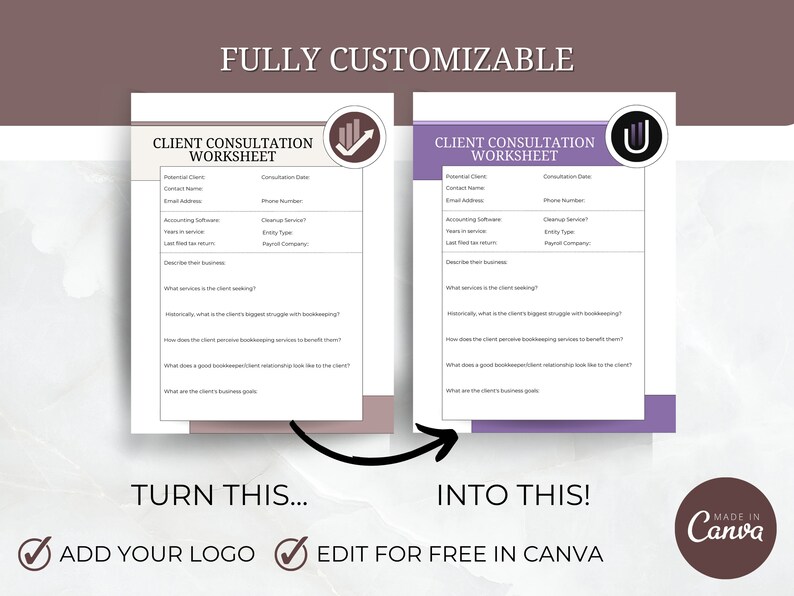 Editable Consultation Worksheet Bookkeeping Firm; Client Acceptance ...