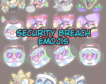 Security Breach DJ FNAF Emojis - Discord, Telegram, Twitch - Etsy