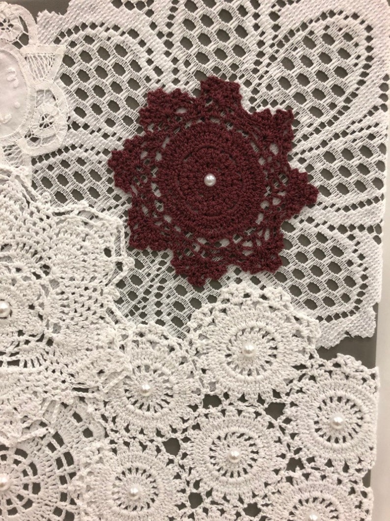 Vintage Doily Wall Art 16" X 20" (16-5), Doily Design Originals, Shabby ...