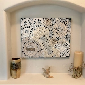 Vintage Doily Wall Art 16" X 20" (16-6), Doily Design Originals, Shabby ...