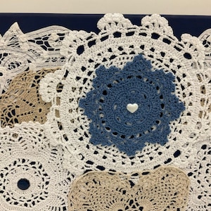 Vintage Doily Wall Art 16" X 20" (16-7) - Etsy