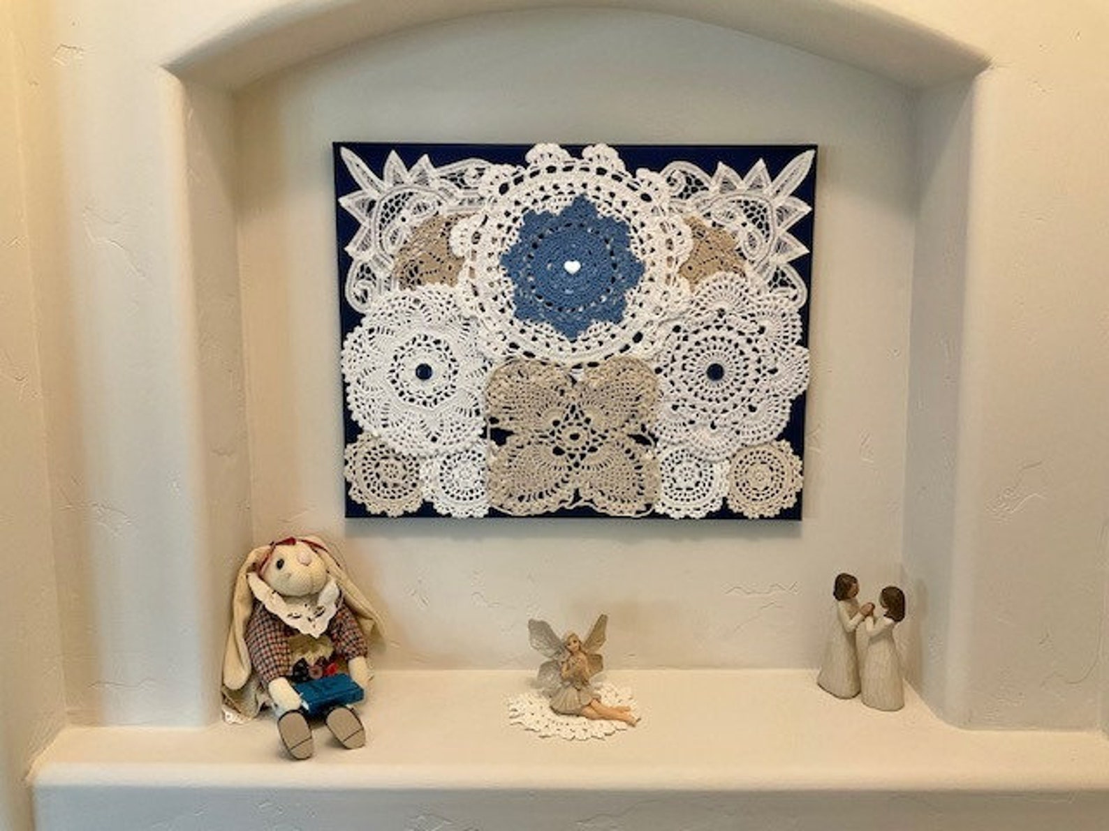 Vintage Doily Wall Art 16" X 20" (16-7) - Etsy