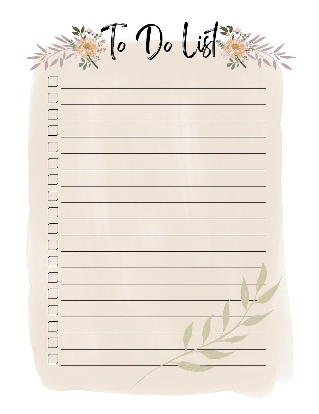 To Do List Planner, Instant Download, Daily Planner, Daily Tasks ...