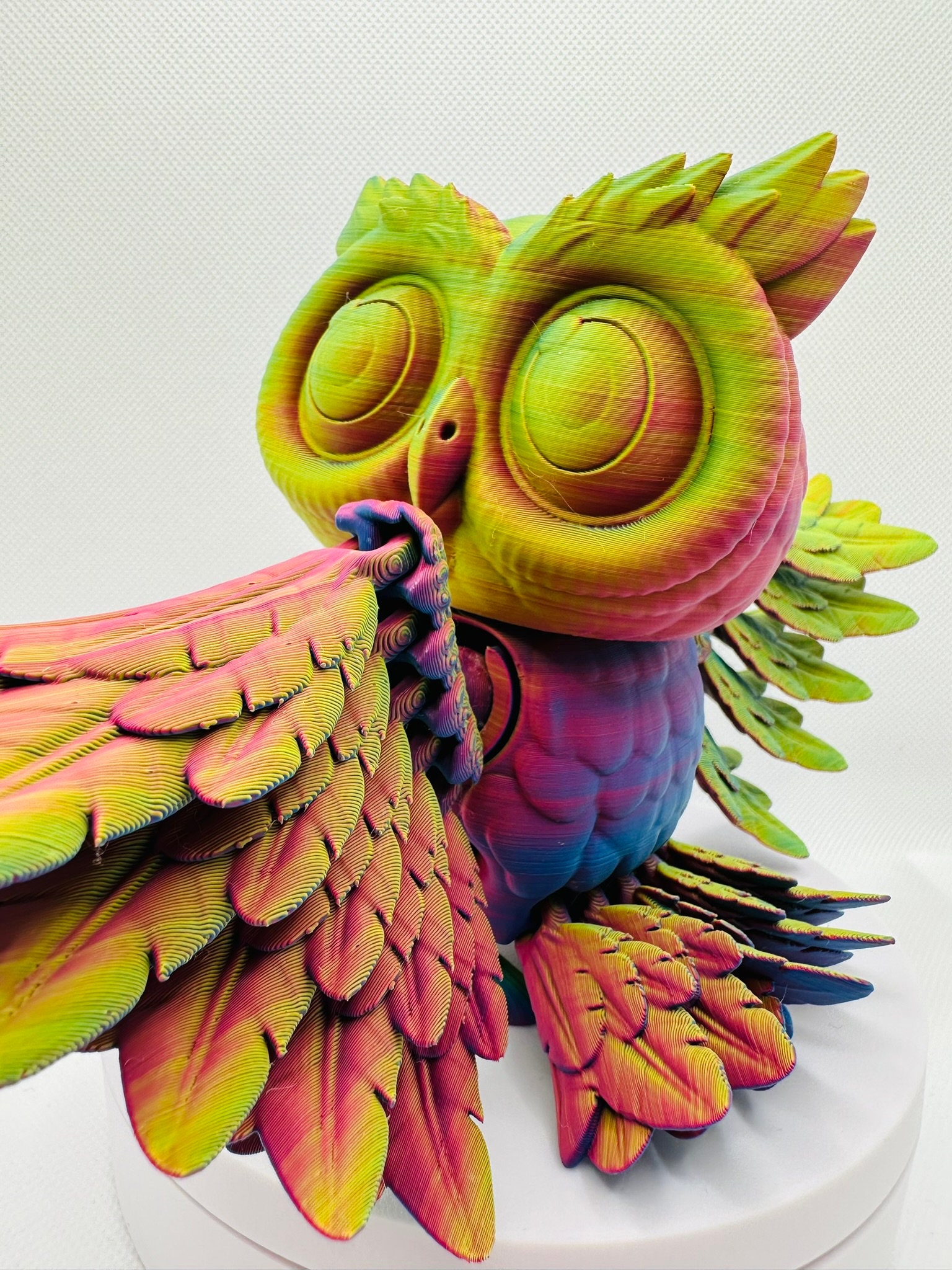 Articulated Owl Toy Flexi Factory Wise Companion With Movable Wings and ...