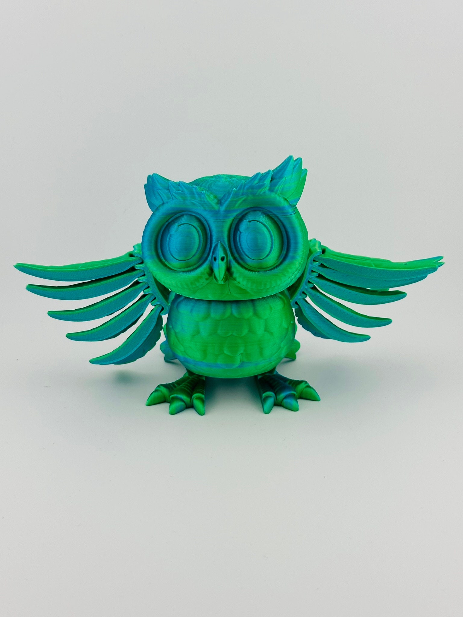 Articulated Owl Toy Flexi Factory Wise Companion With Movable Wings and ...