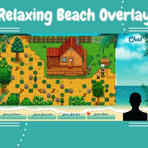 Twitch Stream Overlay - Summer Beach Ocean With Animated Scenes - Etsy