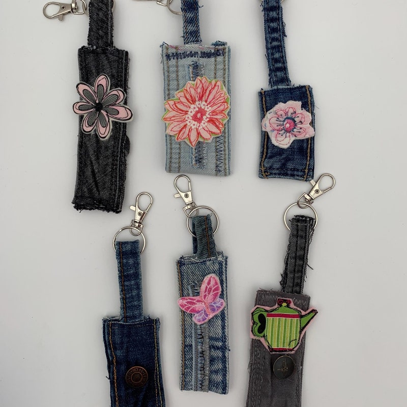 Denim Keychain - Etsy