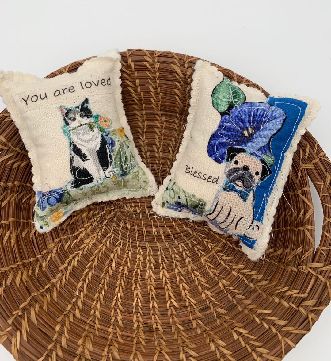 Lavender Sachet, Handmade Sachet, Sachet With Cat, Sachet With a Dog ...