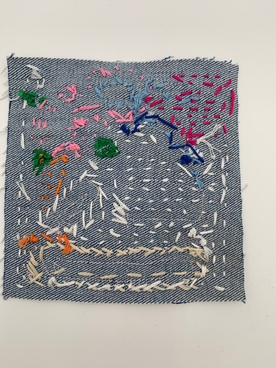 Boro Patch for Jeans, Sew on Patch, Hand Sewn Patch, Embellishment - Etsy