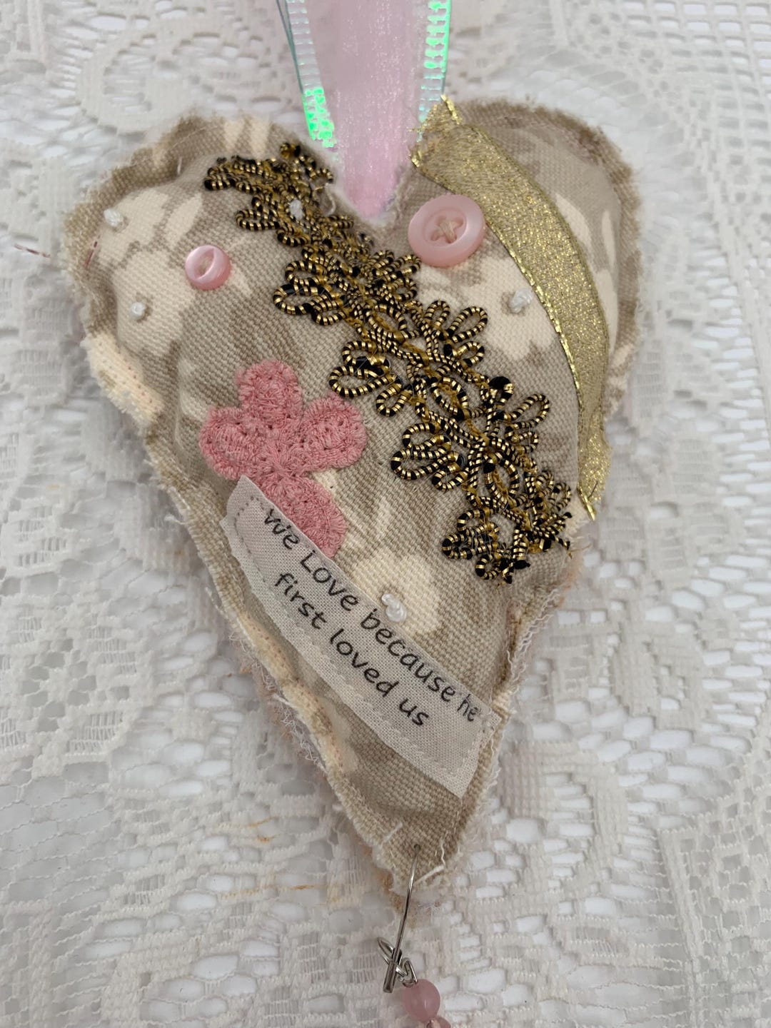 Lavender Heart, Faith Based Heart, Handmade Heart, Upcycled Heart ...