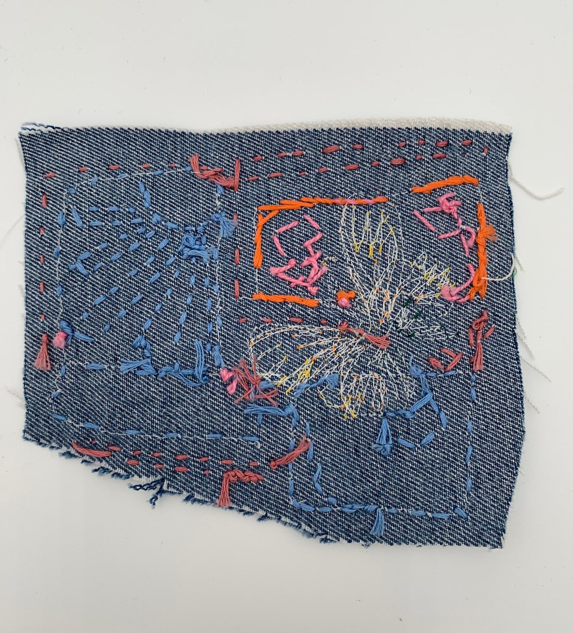 Boro Patch for Jeans, Sew on Patch, Hand Sewn Patch, Embellishment - Etsy