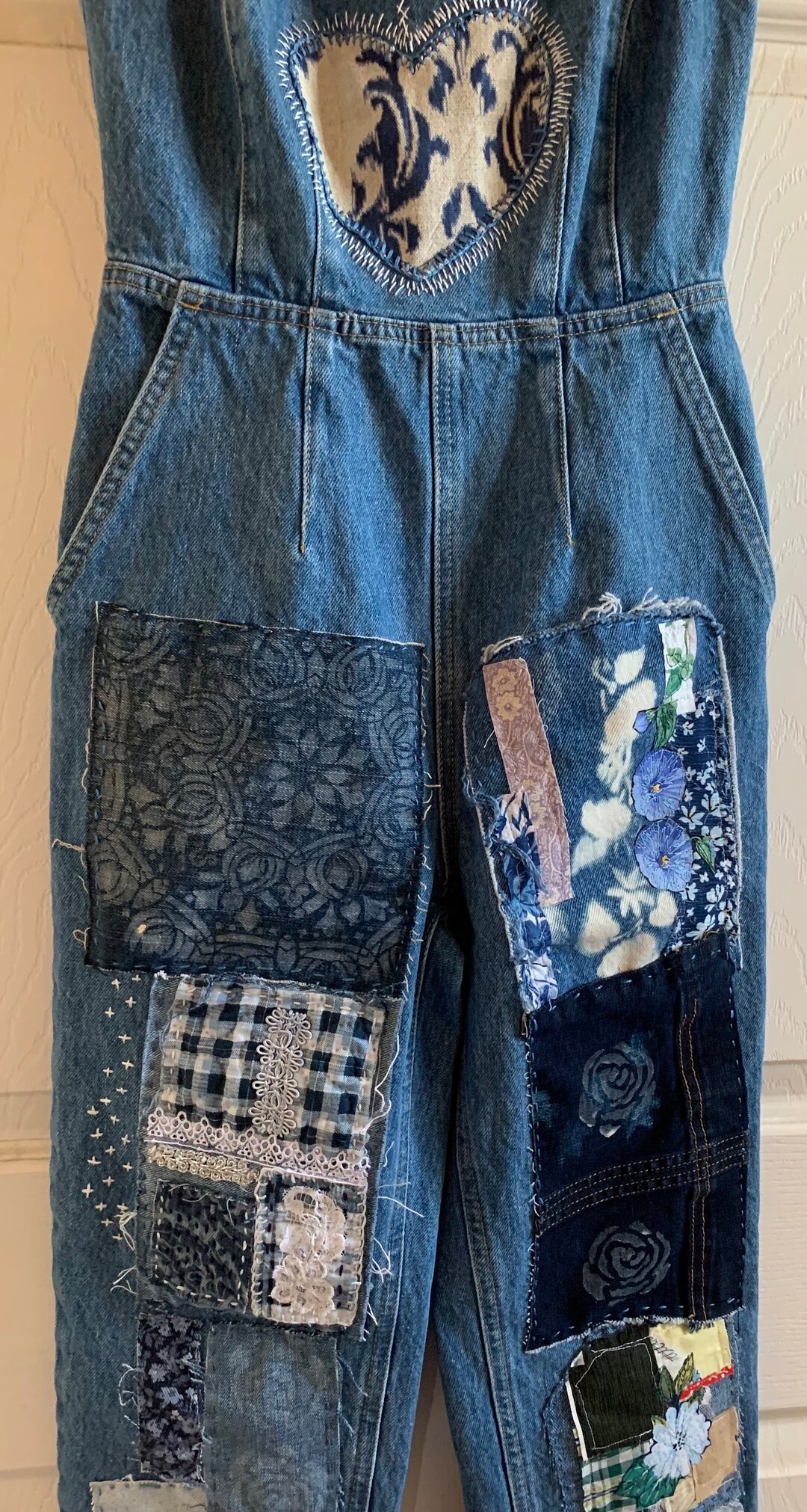 Size 2 Refashioned Denim Overalls, Ladies Small Overalls, Upcycled ...
