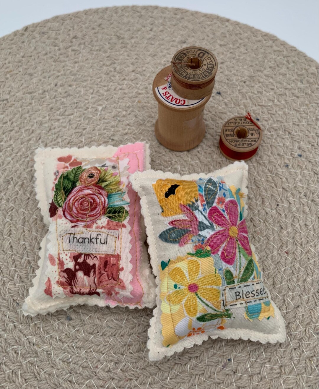 Handmade Lavender Sachet Set: Fabric Collage, Faith Based - Etsy