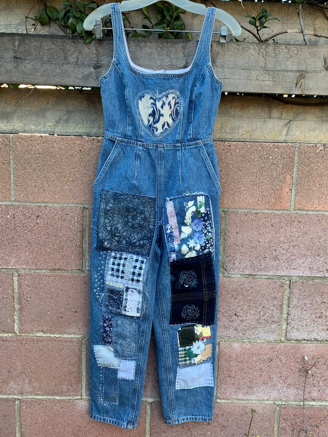 Size 2 Refashioned Denim Overalls, Ladies Small Overalls, Upcycled ...