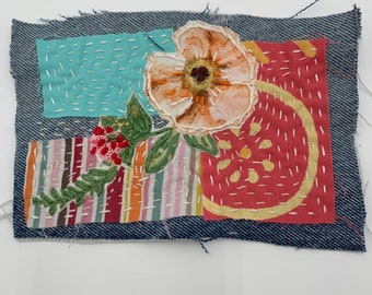 Boro Patch for Jeans, Sew on Patch, Hand Sewn Patch, Embellishment - Etsy