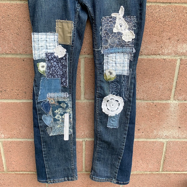 Reworked Jeans - Etsy