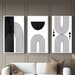Black and White Abstract Geometric Poster, Boho Art Prints, Digital Art ...