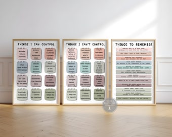 Things I Can and Cannot Control Poster, Counselor Office Decor, Mental ...