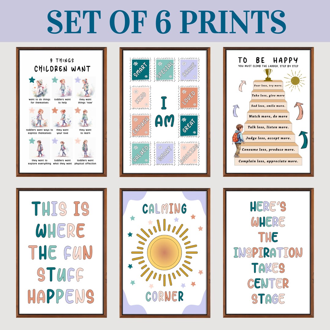 Daily Affirmations Wall Decor Set O 6, Note to Self Wall Poster, 9 ...