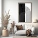 Black and White Abstract Geometric Poster, Boho Art Prints, Digital Art ...