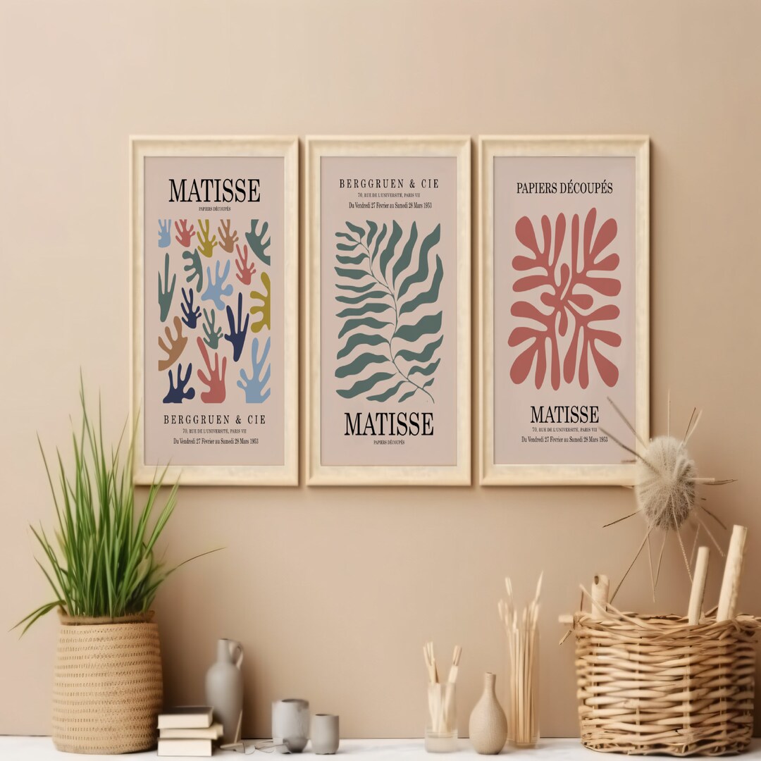 Matisse Print Set of 3 Pastel Wall Art Exhibition Poster - Etsy
