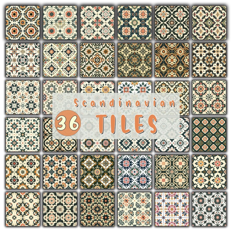 Scandinavian Tiles - Etsy