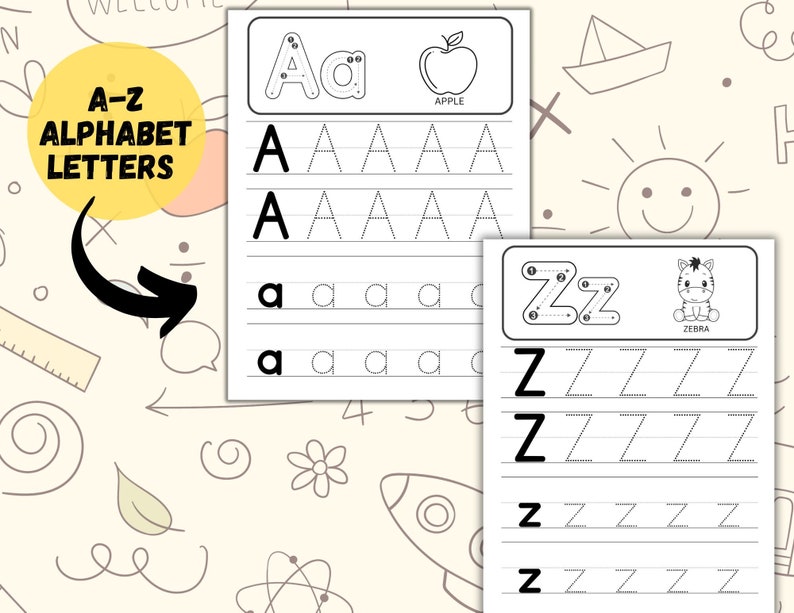 27 Printable Alphabet Tracing Coloring Pages Alphabet Tracing Worksheet ...