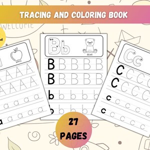 27 Printable Alphabet Tracing Coloring Pages Alphabet Tracing Worksheet ...