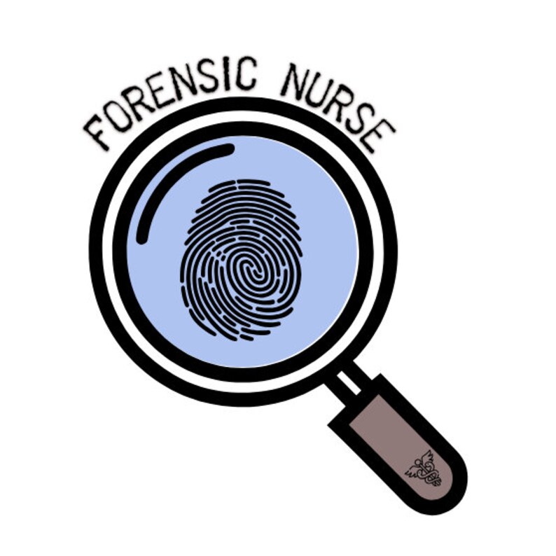 Forensic Nurse Fingerprint Under a Magnifying Glass Slim Water Bottle ...