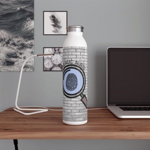Forensic Nurse Fingerprint Under a Magnifying Glass Slim Water Bottle ...