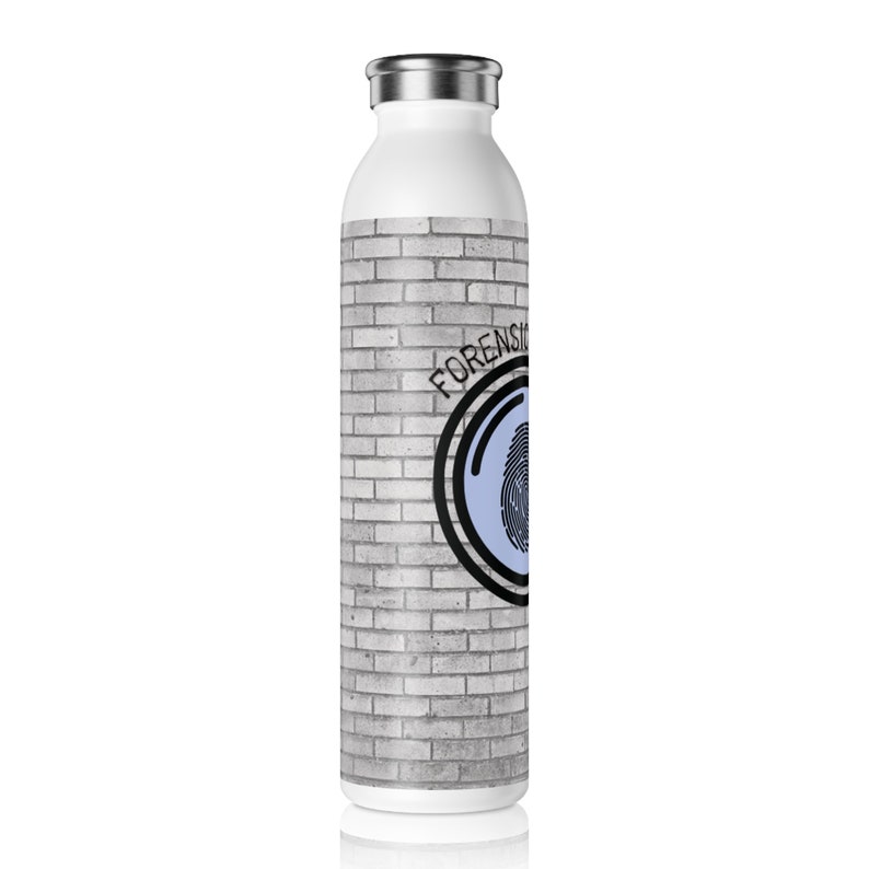 Forensic Nurse Fingerprint Under a Magnifying Glass Slim Water Bottle ...