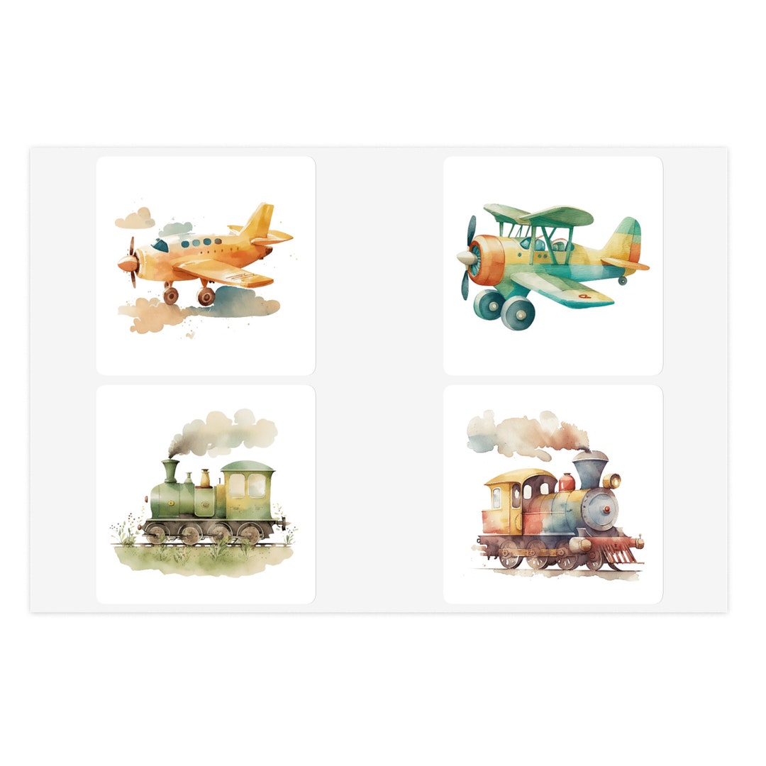 Flying Planes and Choo Choo Trains Sticker Sheet - Etsy