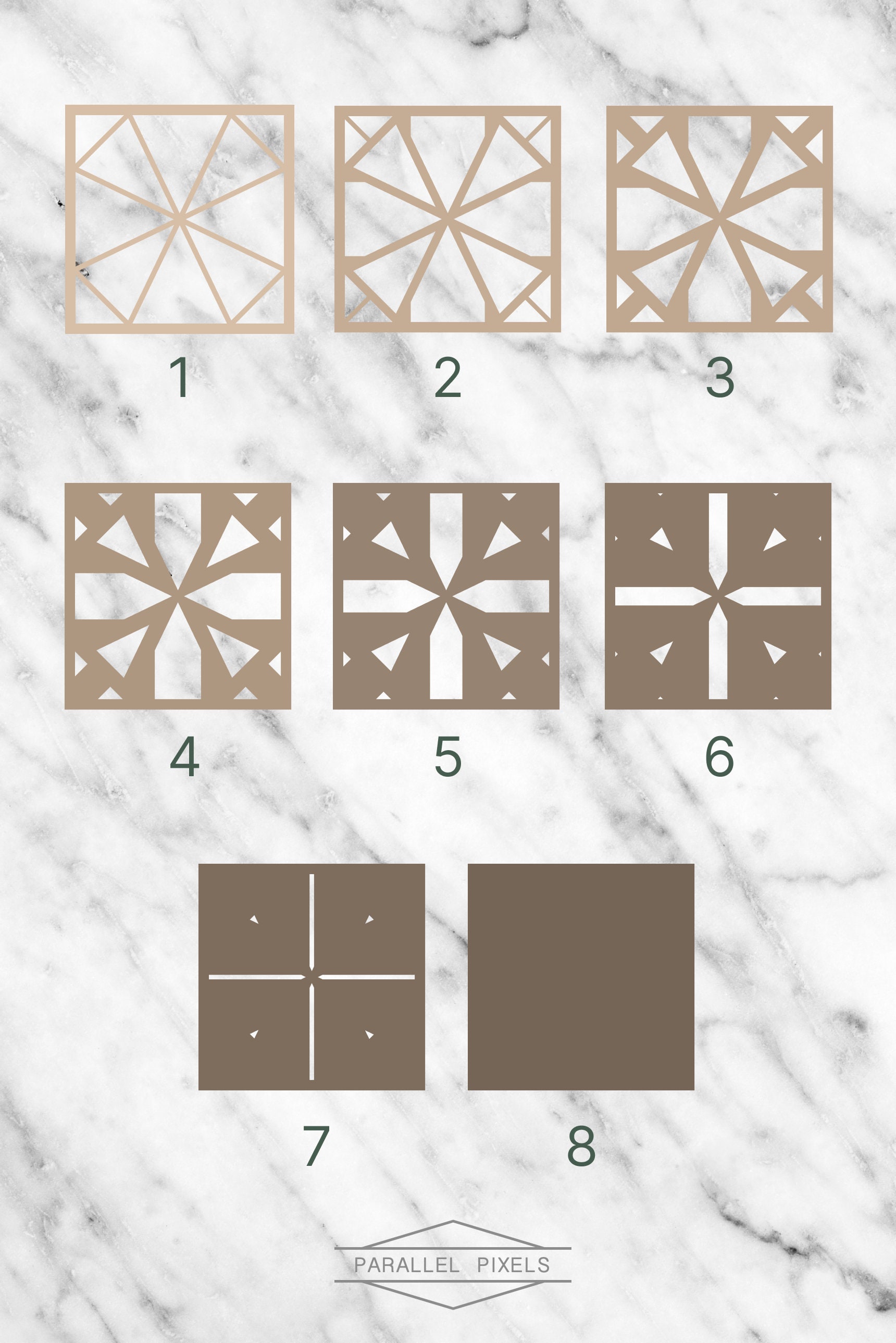 Geometric Square Layered CNC (.svg .ai .dxf .dwg .pdf .eps) Digital ...