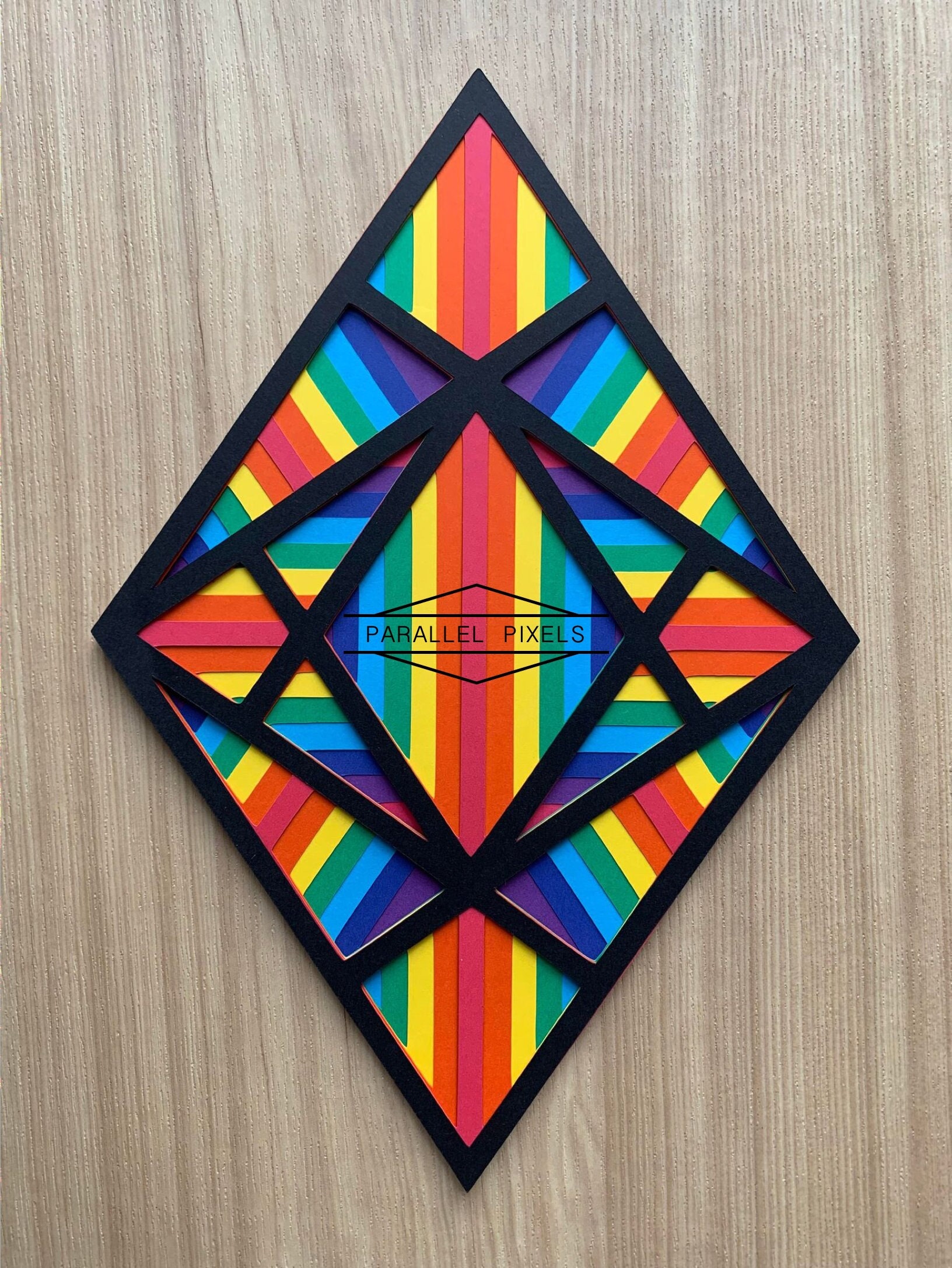 Geometric Diamond Layered CNC .svg .ai .dxf .dwg .pdf .eps Digital File ...