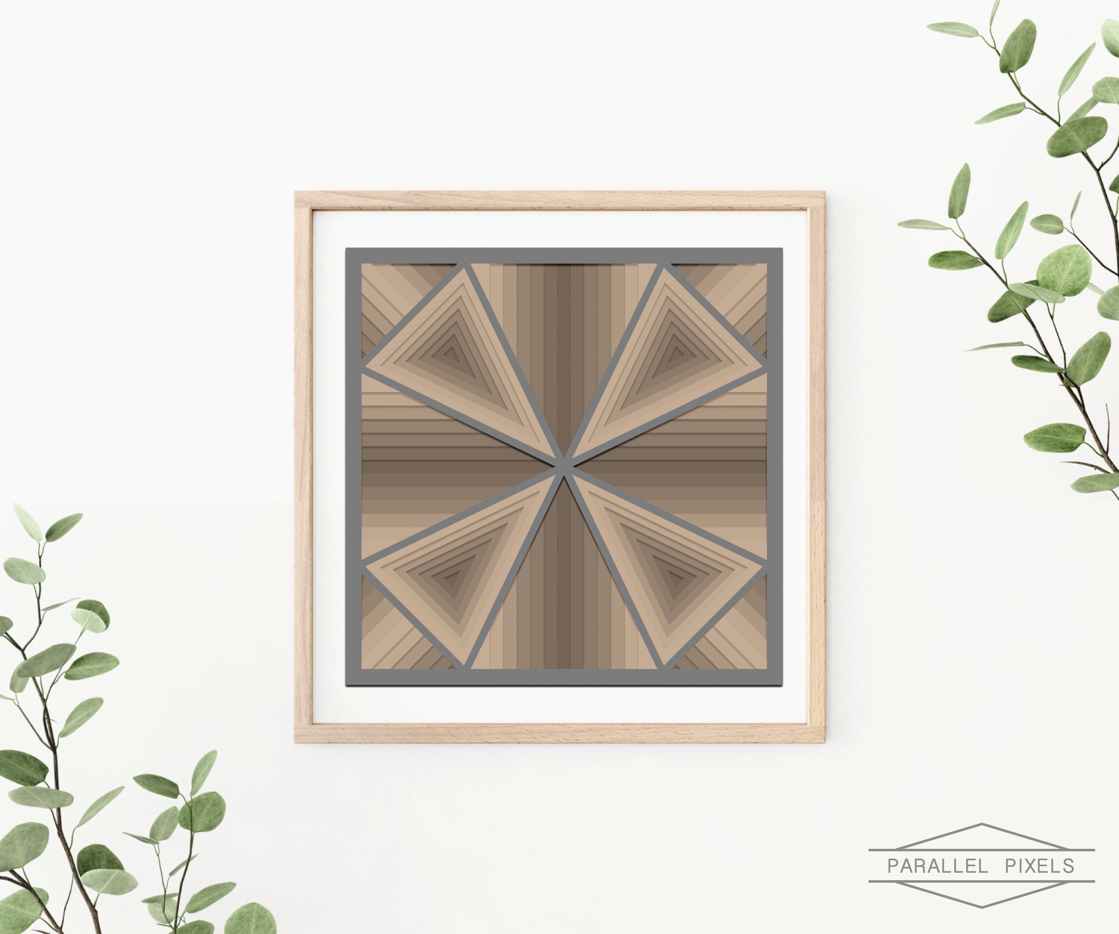 Geometric Square Layered CNC (.svg .ai .dxf .dwg .pdf .eps) Digital ...