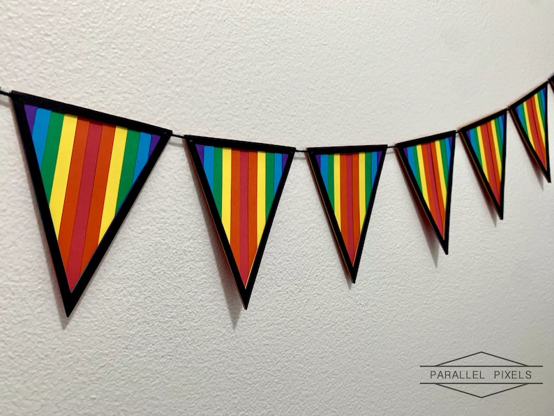 Layered Banner Bunting Flags CNC (.svg .ai .dxf .dwg .pdf .eps) Digital ...