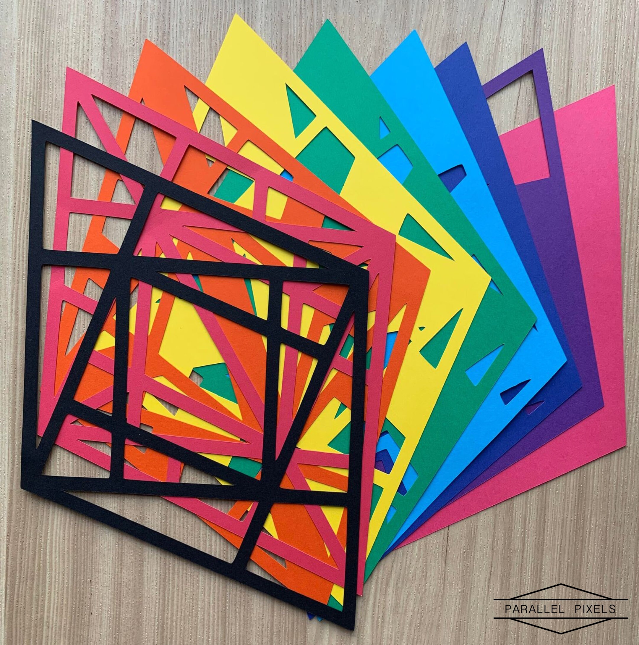 Geometric Diamond Layered CNC .svg .ai .dxf .dwg .pdf .eps Digital File ...