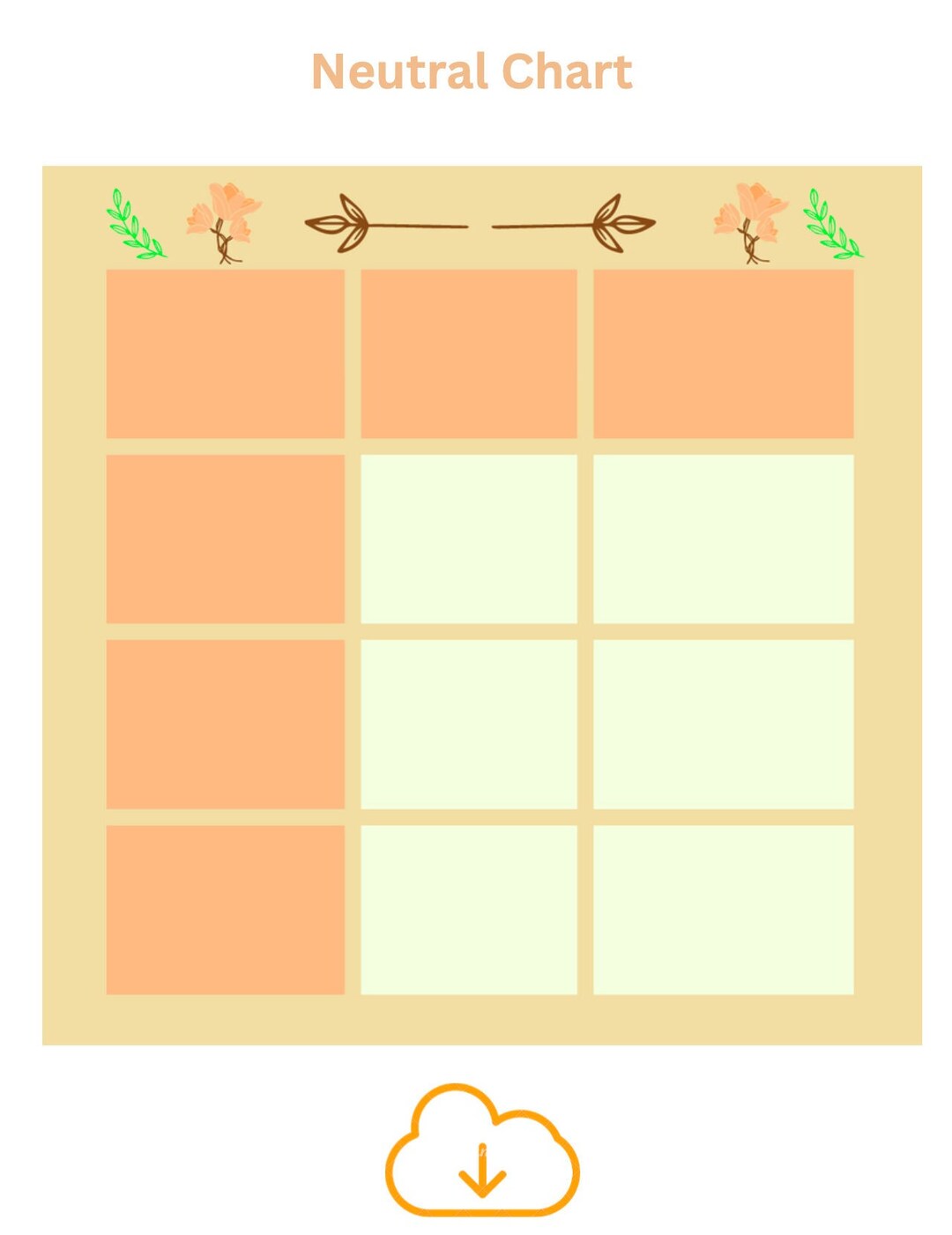 Neutral Chart Template - Etsy