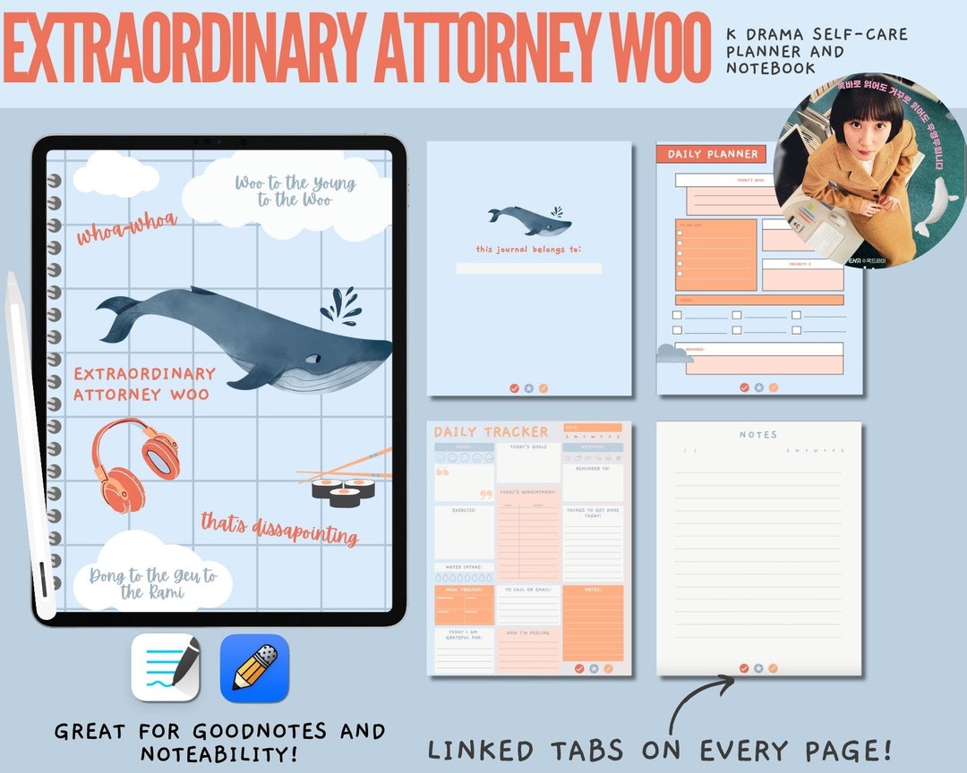 Extraordinary Attorney Woo Self Care Planner and Notebook - Etsy